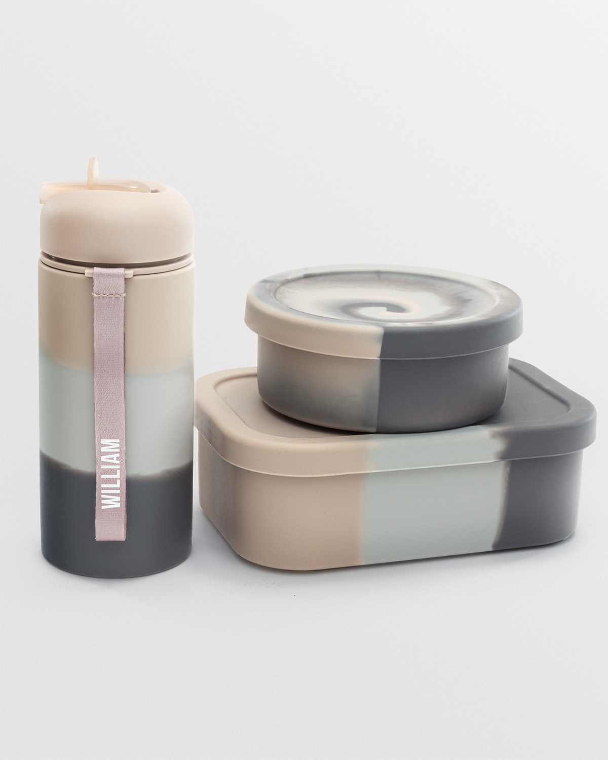 Matboks for barn i silikon, grå - Earth I Rofa Design